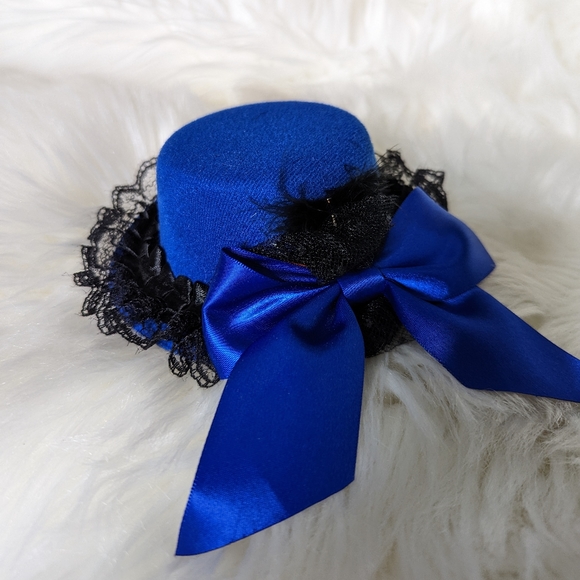 Hot Topic | Accessories | Blue Mini Top Hat Vintage Retro Style Black ...